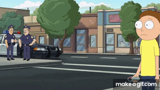 Suicide by Cop - Rick and Morty on Make a GIF