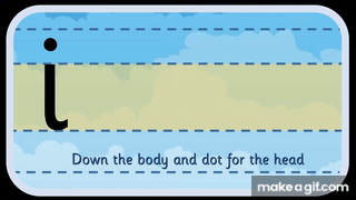 'i' letter formation on Make a GIF