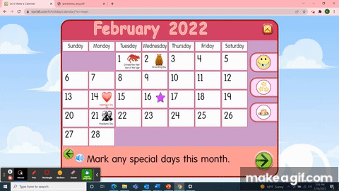 Class Meeting:2/16/22 Starfall Music/February Calendar/Geometry ...