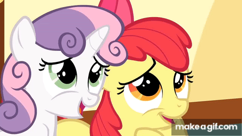 Sweetie Belle & Apple Bloom Awwwwwww For @Loganthebrony on Make a GIF