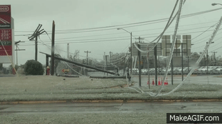 Ice Covered Power Lines Falling!! Oklahoma Ice Storm 11-28-15 on Make a GIF