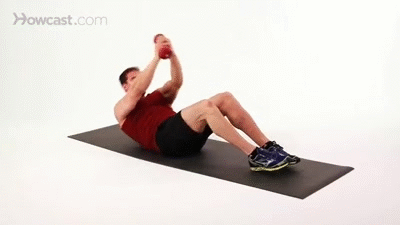 How to Do a Wood Chop Sit-Up on Make a GIF