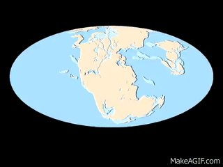 From Pangaea to the Modern Continents on Make a GIF