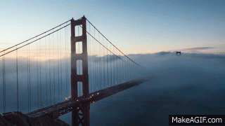 Foggy Golden Gate Bridge Sunrise Time-lapse | 4K on Make a GIF