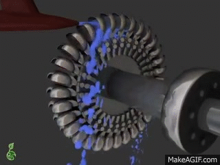 Pelton-Turbine (Aufbau und Funktionsweise) 3D-Animation on Make a GIF