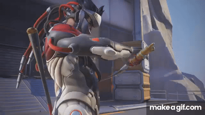 Genji Blackwatch skin showcase on Make a GIF