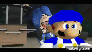 SMG4 Mario laughter clip on Make a GIF