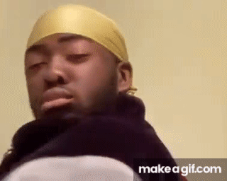 guy with yellow durag saying no on Make a GIF
