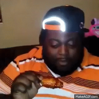 black guy chicken wing on Make a GIF