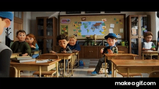 Addie McAllister sitting and texting in her phone on Make a GIF