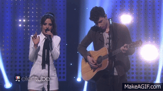 Shawn Mendes & Camila Cabello Perform 'I Know What You Did Last Summer' on Make a GIF