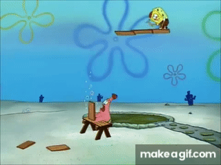 Spongebob and Patrick Try To Rebuild Spongebob's House on Make a GIF
