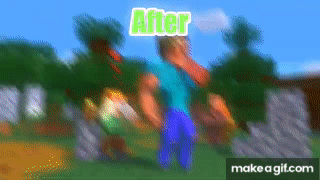 Steve mewing 🗿 - Minecraft animation on Make a GIF