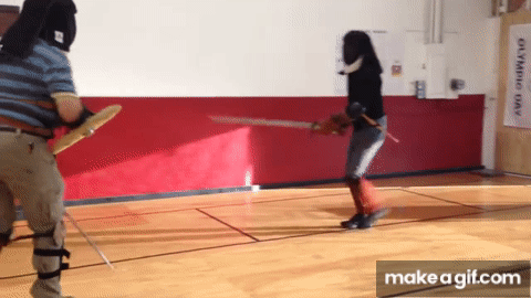 Longsword vs sword and shield on Make a GIF