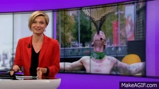 Goedele Wachters krijgt slappe lach tijdens Journaal on Make a GIF