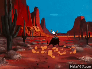 Donald Duck Rides Bull on Make a GIF