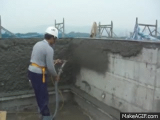 Shotcrete Machine Spray cement on the wall on Make a GIF