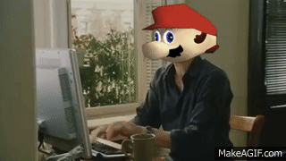 SM64: Mario learns to type on Make a GIF