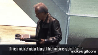 Nvidia's CEO being hard to watch for 3 minutes on Make a GIF