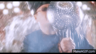 Oil splash face on Make a GIF