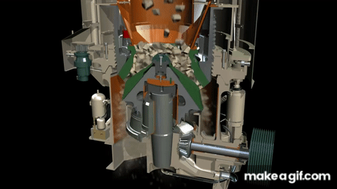 Cone Crusher Animation - Nordberg HP Series on Make a GIF