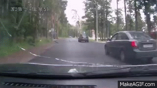 Car Wreck Fail - Guy Blasting Music Wrecks His Car on Make a GIF