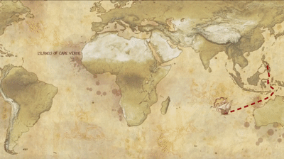 Magellan's expedition circumnavigates globe HD on Make a GIF