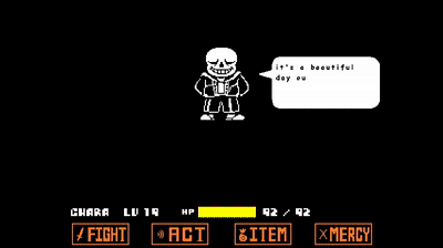 Undertale Genocide route boss - Sans (dialogue emphasized) on Make a GIF