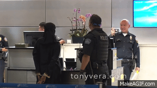Religious muslim woman making terrorist threats at LAX, LAXPD and LAPD ...