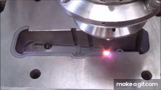 Laser Hardening a tool steel stamping die on Make a GIF