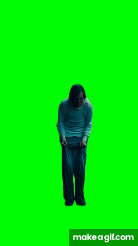 Joker Joaquin Phoenix crying green screen on Make a GIF