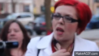 mras and feminists arguing at u of t mra event on Make a GIF