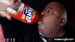 Badlands Chugs a 2 Liter Fanta Fruit Twist from the UK on Make a GIF