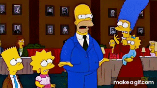 Homero gritando por un trauma de la niñez... Los Simpson on Make a GIF