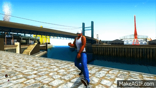GTA SAN ANDREAS: CJ BREAK DANCE (PARKOUR MOD) on Make a GIF