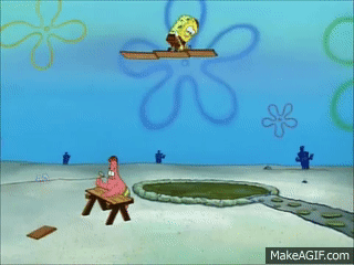 Spongebob and Patrick Try To Rebuild Spongebob's House on Make a GIF