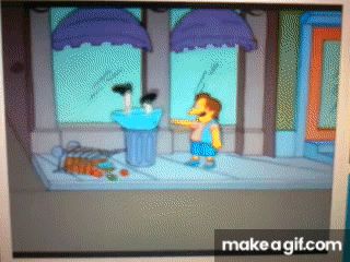 The Simpsons - Tall man in small car on Make a GIF
