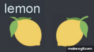 lemon eats a lemon and dies on Make a GIF