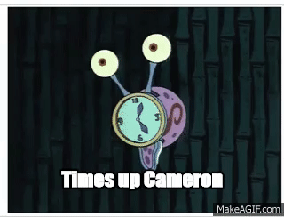 Time's up Spongebob on Make a GIF