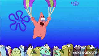 Patrick Flying on Make a GIF