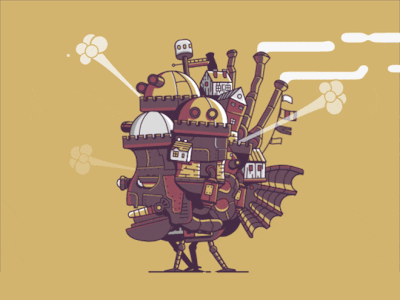 digital loop — Howl’s Moving Castle by Oliver Sin | Tumblr on Make a GIF