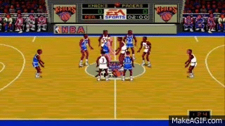 NBA Showdown 94 Genesis (Indiana Pacers vs New York Knicks) 1st Half on ...