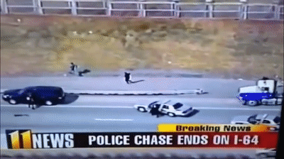 CRAZY Police Tackle! Outruns other cops and takes suspect out! on Make ...