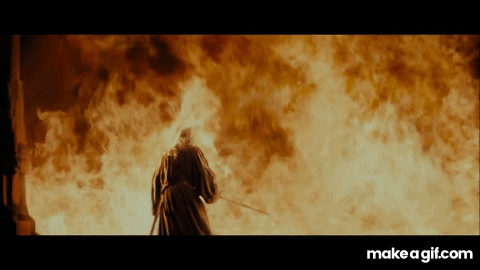 LOTR The Fellowship of the Ring - The Fall of Gandalf on Make a GIF