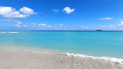4K. Miami Beach 25 January 2020 (walk on the beach) on Make a GIF
