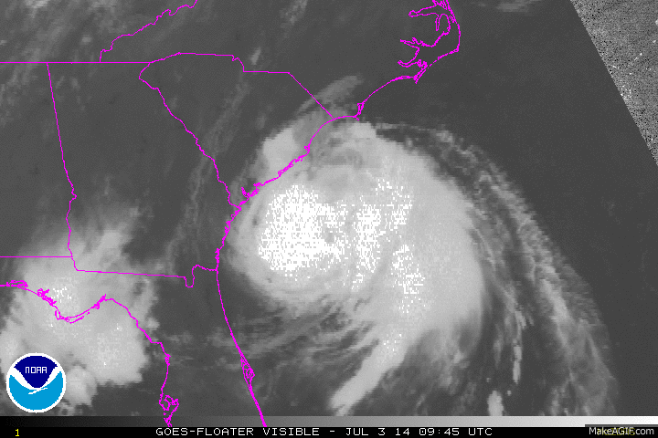 Hurricane Arthur strengthens through the morning of Thursday (July 3 ...