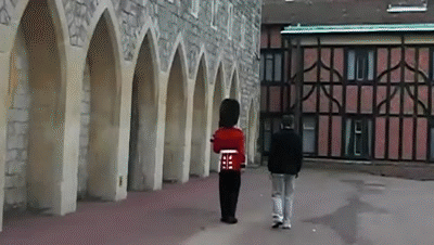 STAND BACK FROM THE QUEENS GUARD! on Make a GIF