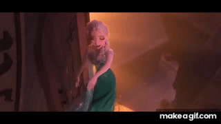 Falling Elsa on Make a GIF
