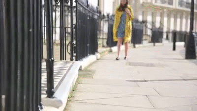 Girl Walking Away In Dress Gif