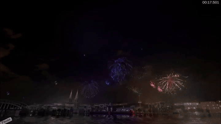 Happy New Year 2016! awesome Fireworks in Tehran , Iran on Make a GIF